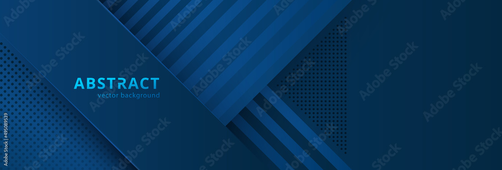 Dynamic blue shapes composition with blue lines. Minimal geometric blue ...