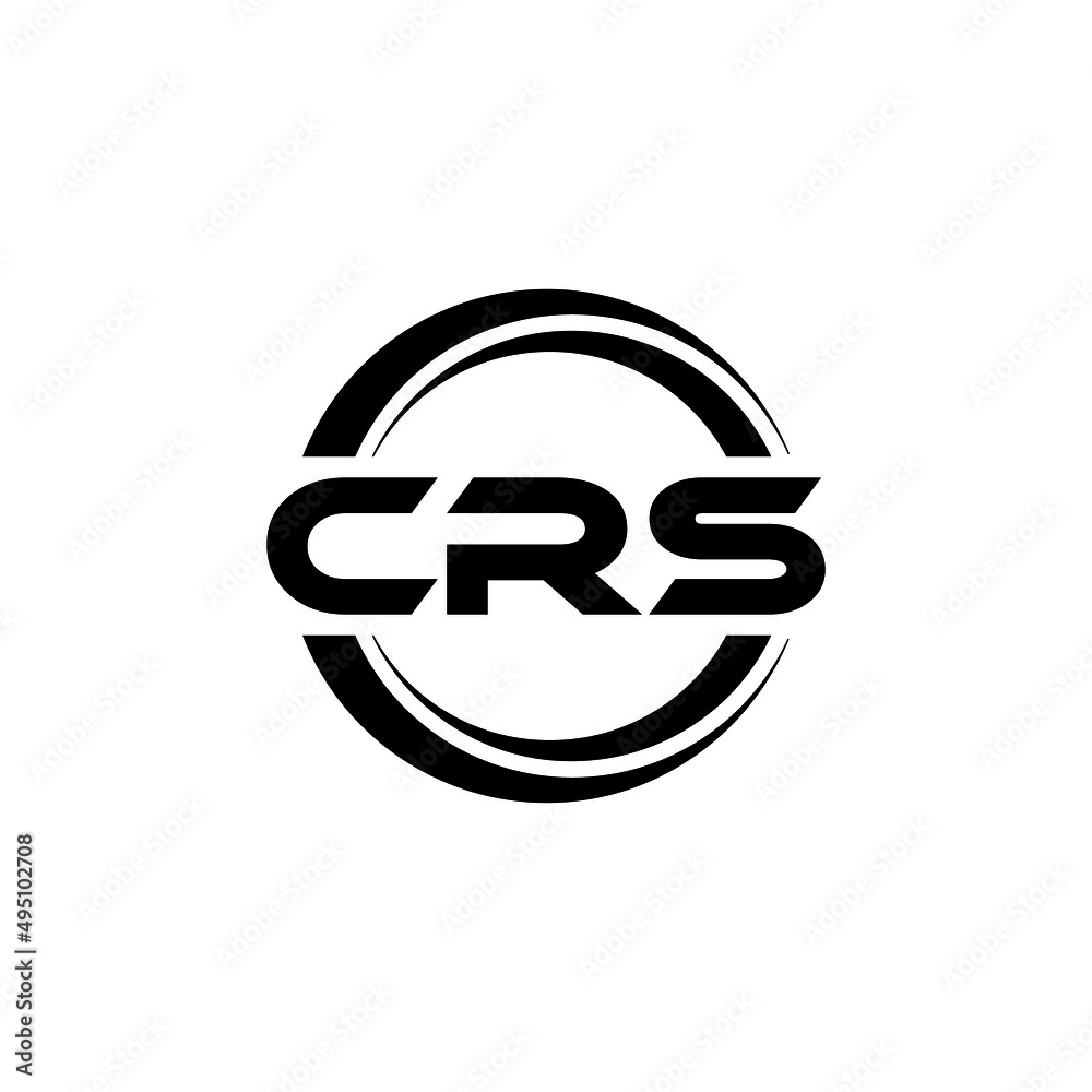 Vetor do Stock: CRS letter logo design with white background in ...