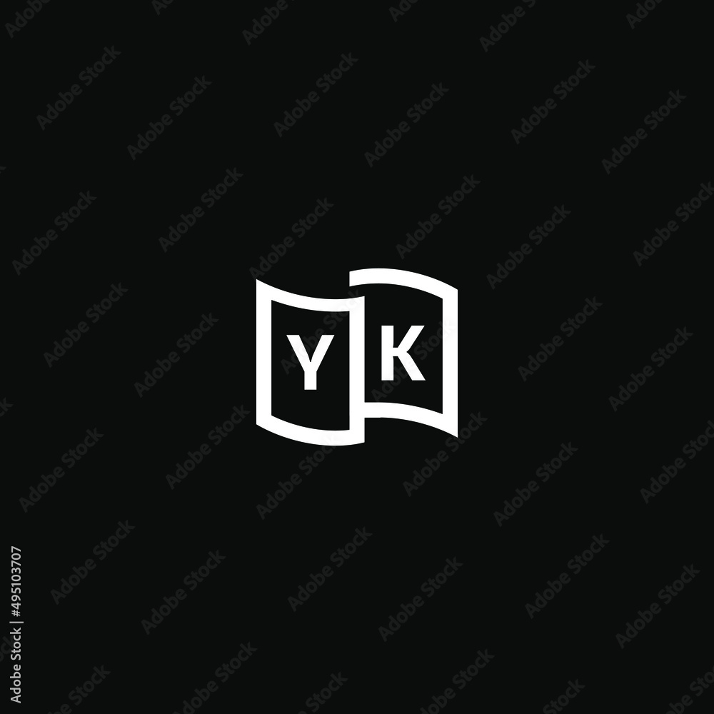 YK letter design for logo and icon.YK monogram logo.vector illustration ...