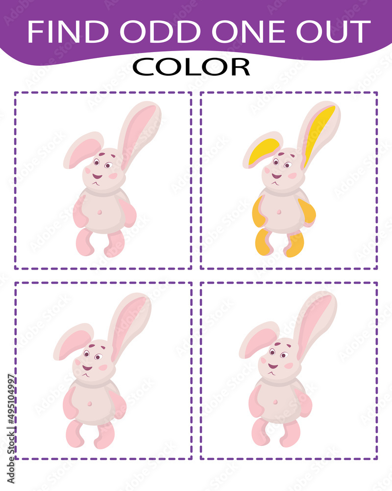 Find odd one out - game for kids to study colors, develop attention and ...