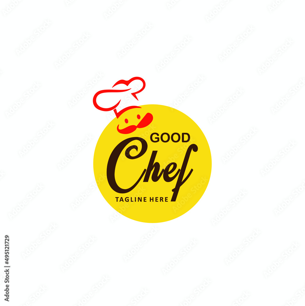 Good chef restaurant logo design template Stock Vector | Adobe Stock