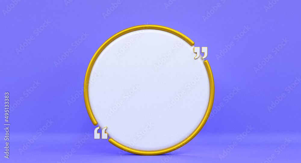 3d rendering quote frames box blank templates realistic Minimal text ...