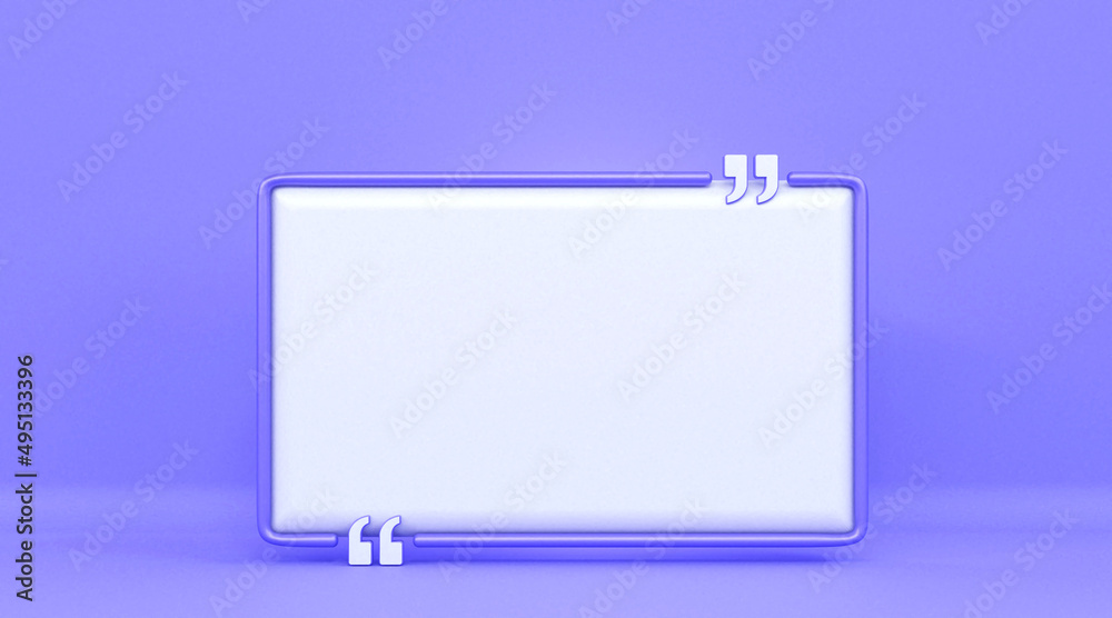 3d rendering quote frames box blank templates realistic Minimal text ...