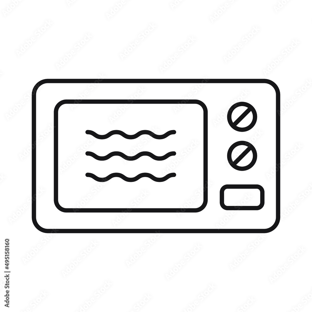 Microwave oven icon. Simple line microwave oven icon for templates, web ...