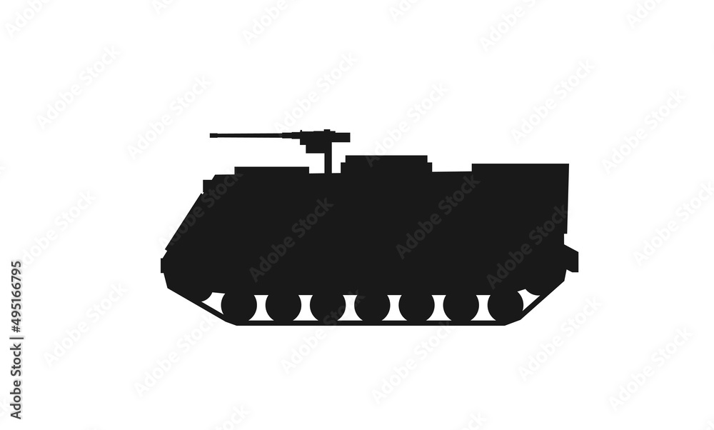 M113 armoured personnel carrier icon. war and army symbol. isolated ...