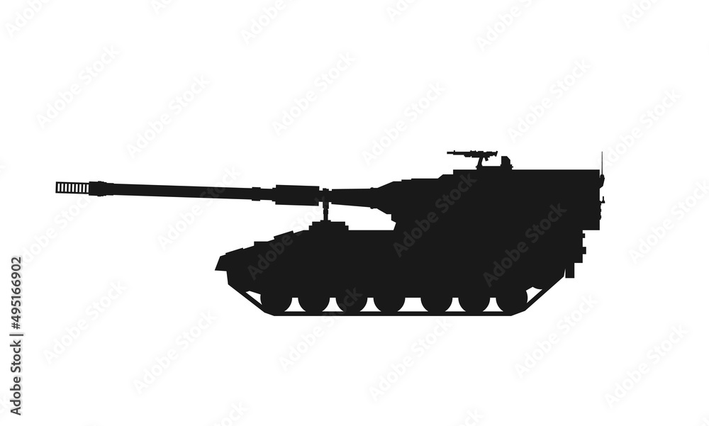 self-propelled artillery icon. army artillery system panzerhaubitze ...