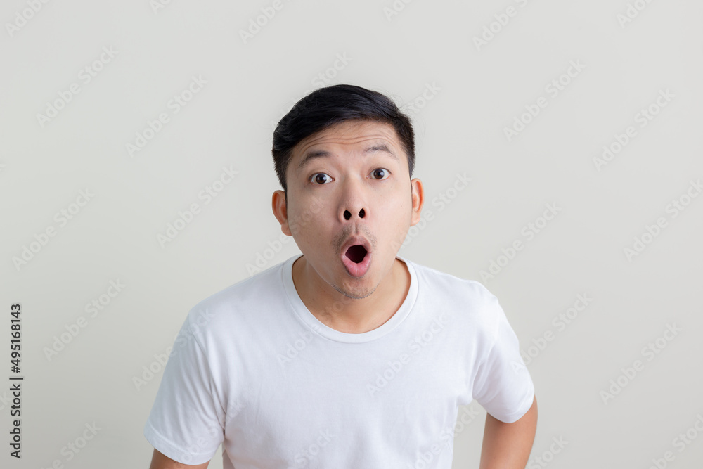 Positive human facial expressions and emotions/ wow and happy faces of ...