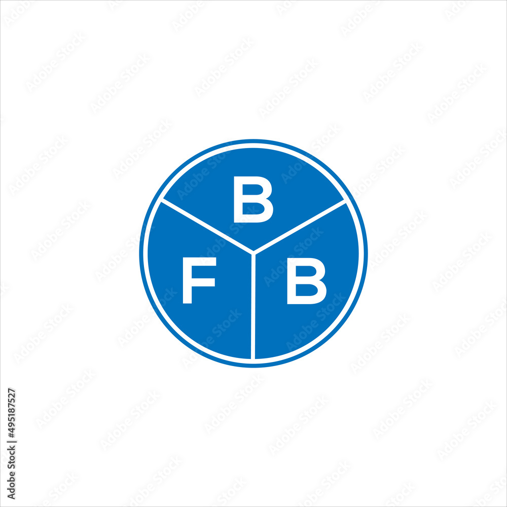 BFB letter logo design on White background. BFB creative initials ...