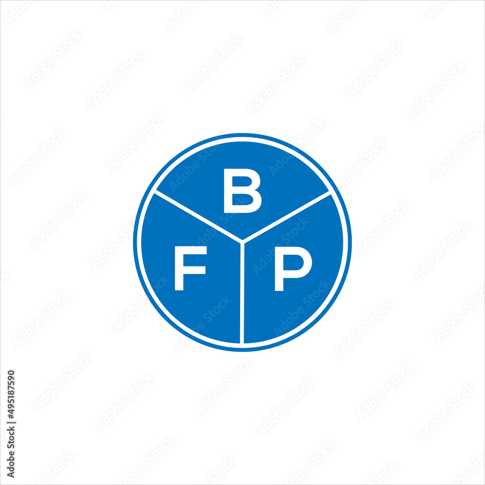 BFP letter logo design on White background. BFP creative initials ...