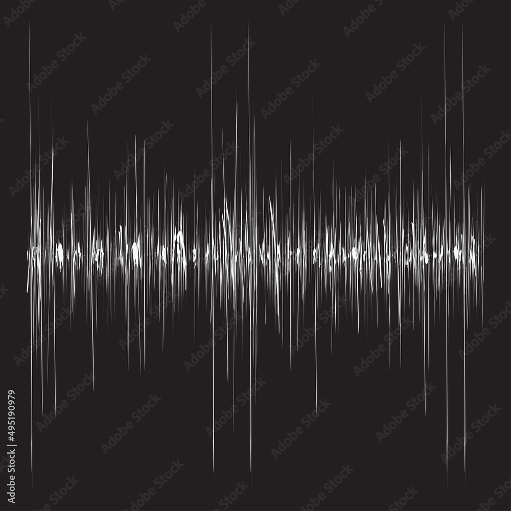 Sound, music equalizer, EQ. Random lines chart, graph. Soundtrack ...