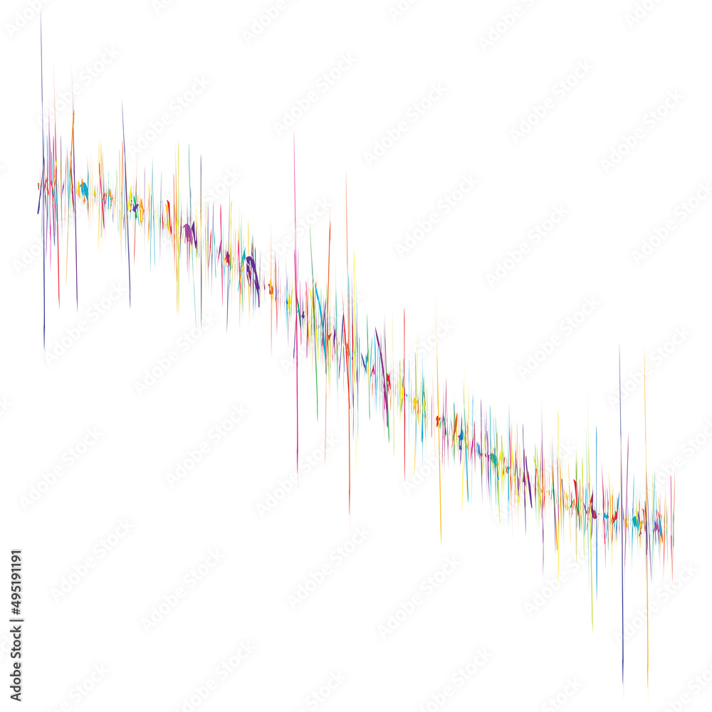 Sound, music equalizer, EQ. Random lines chart, graph. Soundtrack ...