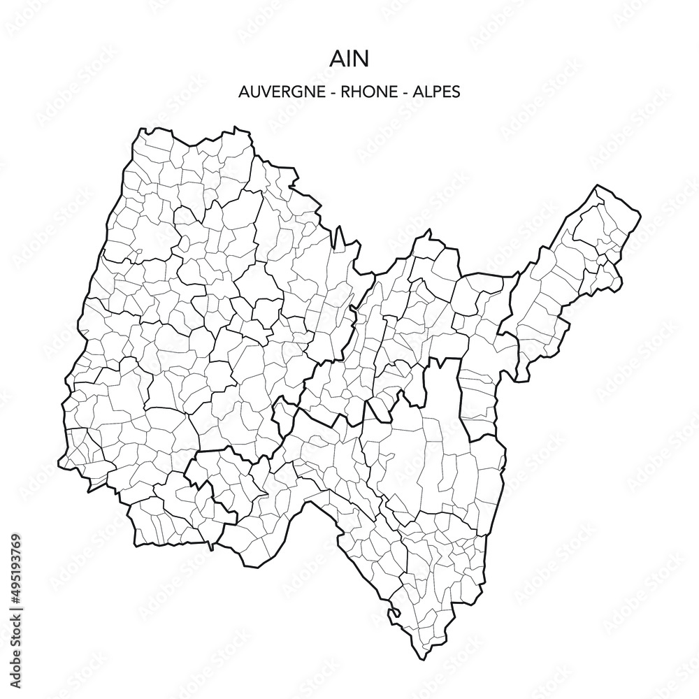 Map of the Geopolitical Subdivisions of The Department De l Ain ...