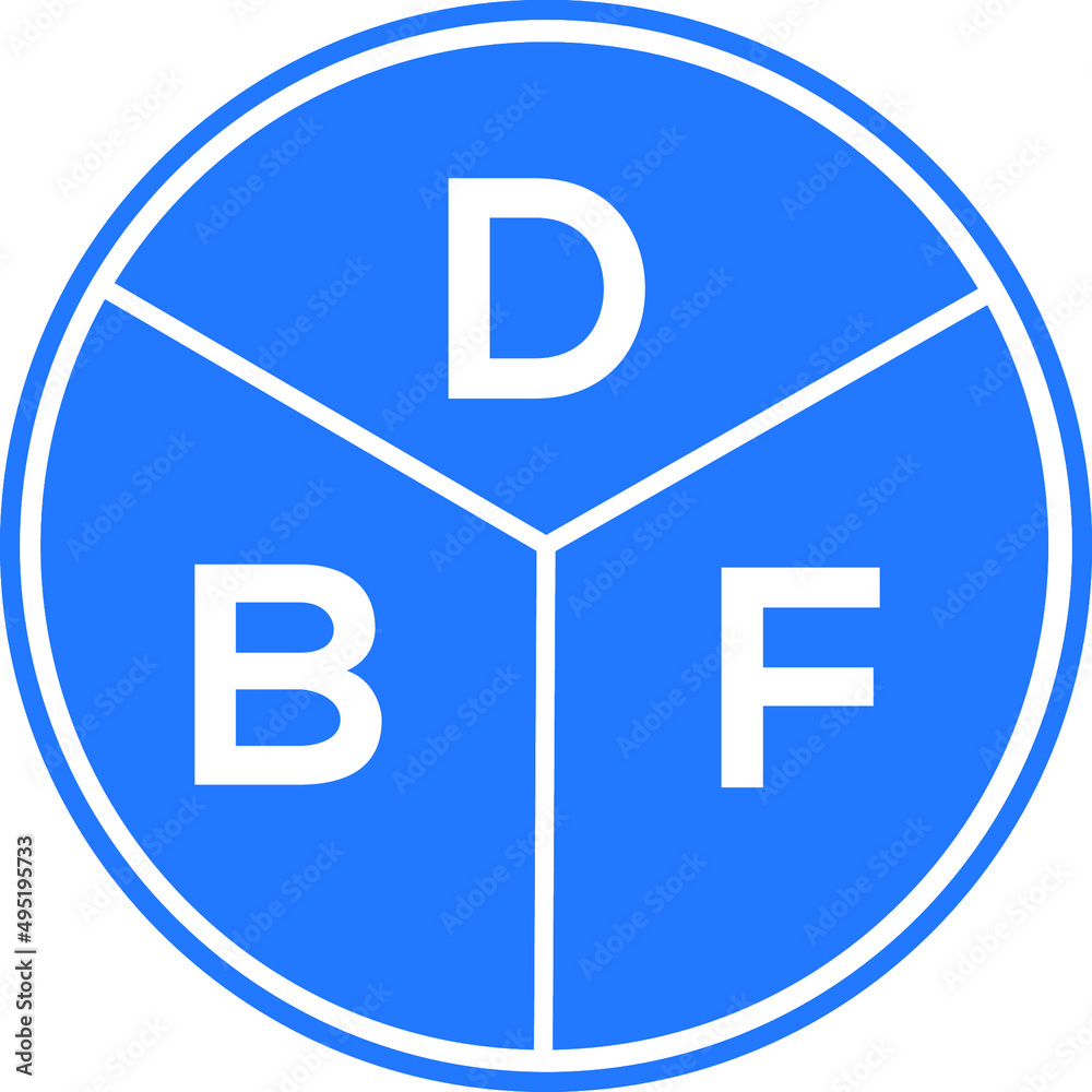 DBF letter logo design on white background. DBF creative initials ...