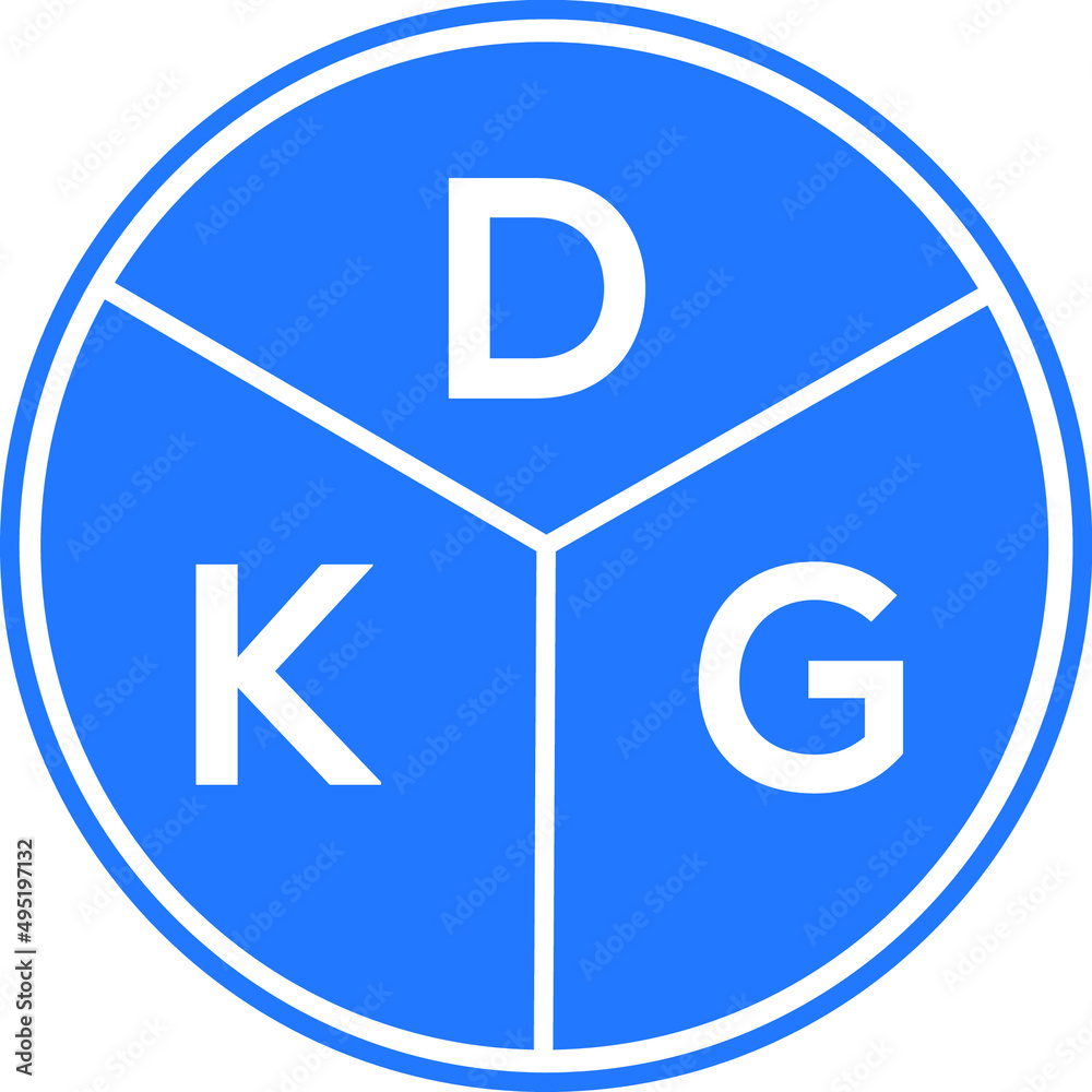 DKG letter logo design on white background. DKG creative initials ...