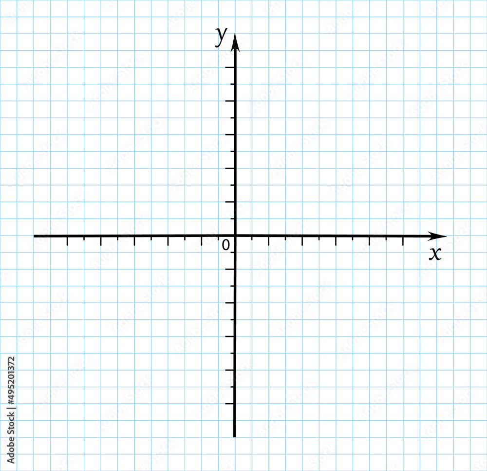 Trigonometrical system of coordinates on graph paper. vector ...