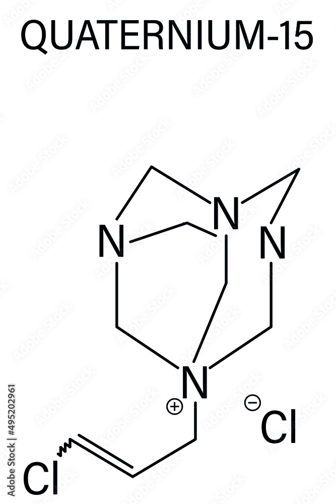 Quaternium-15 surfactant and preservative molecule (formaldehyde ...