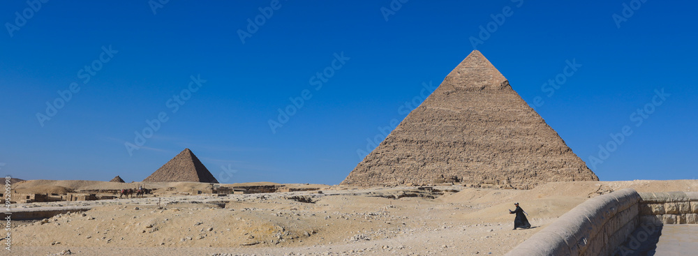 Natural View to the Great Pyramid of Giza under Blue Sky and Day Light ...