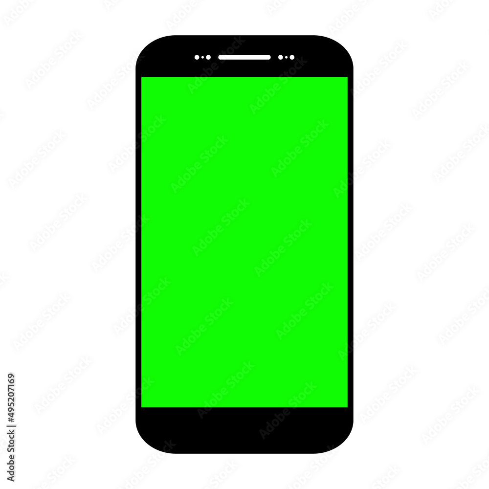 Green screen blank background, empty digital video template mockup ...
