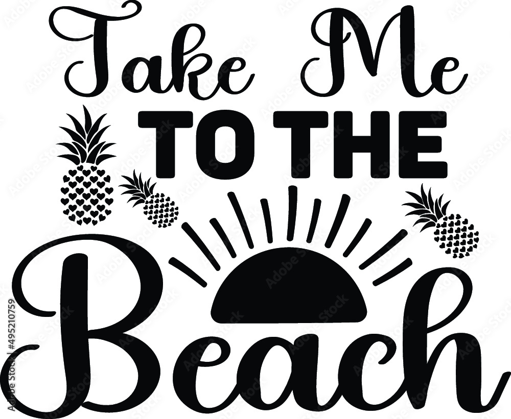 beach svg cut files Stock Vector | Adobe Stock