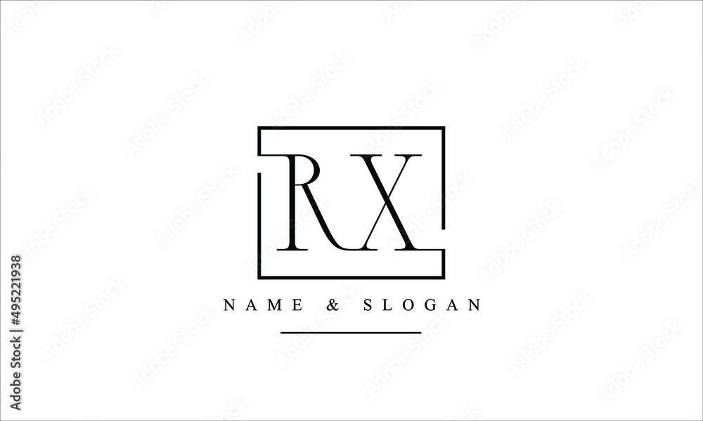 RX, XR, R, X abstract letters logo monogram Stock Vector | Adobe Stock