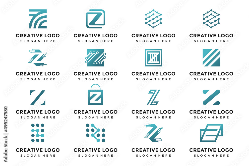 letter Z logo set logo design template vector graphic Stock Vector ...