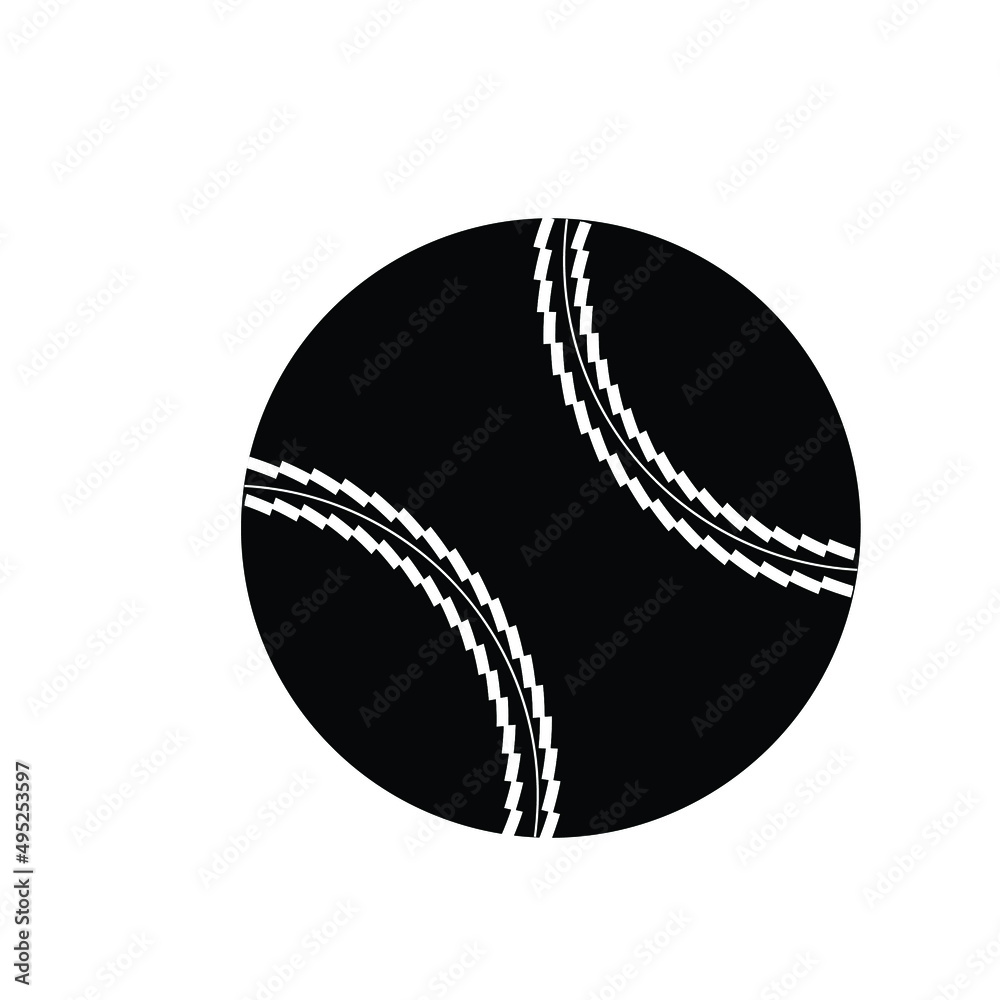 cricket ball icon vector sketch illustration sports design pattern ...