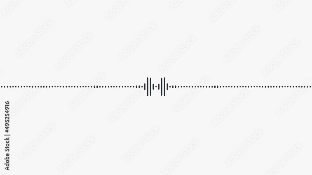 Audio spectrum line wave background 4K animation. Voice recognition ...