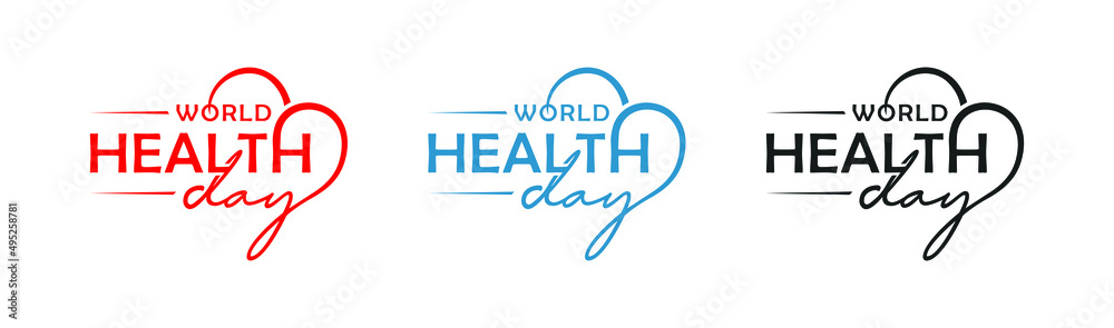 World health day logo design, vector stylish health day, love with ...