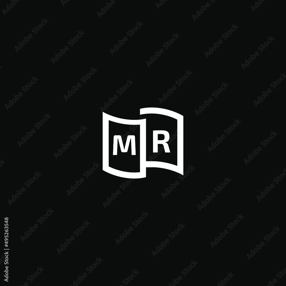 MR letter design for logo and icon.MR monogram logo.vector illustration ...