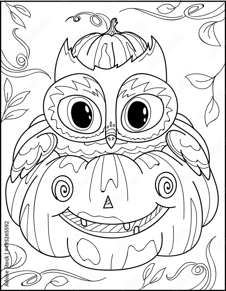 Halloween coloring pages, outline drawing, Halloween outline drawing ...