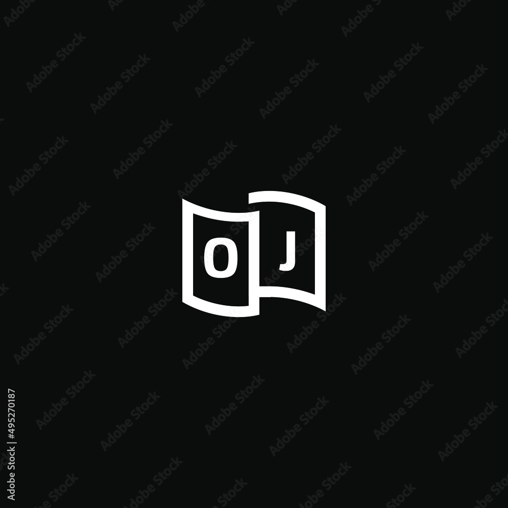 OJ letter design for logo and icon.OJ monogram logo.vector illustration ...