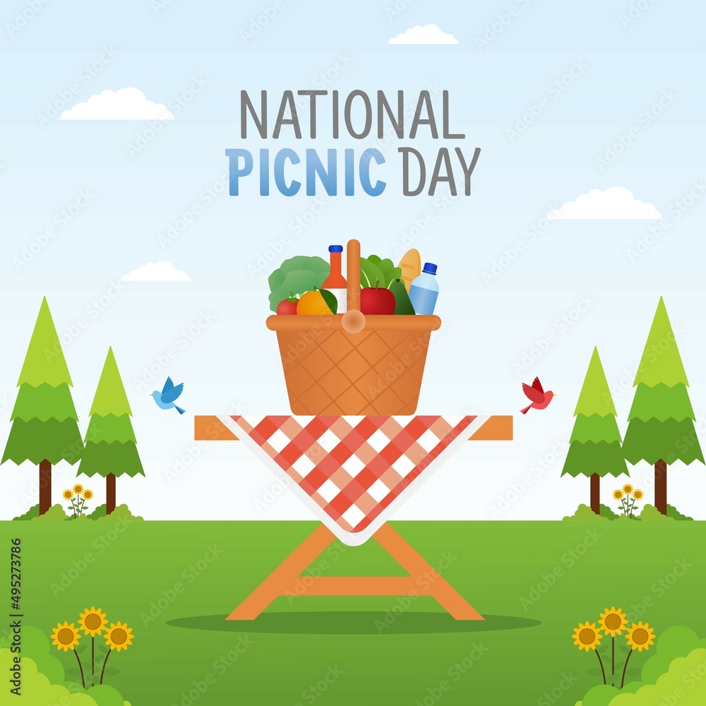 vector graphic of national picnic day good for national picnic day ...