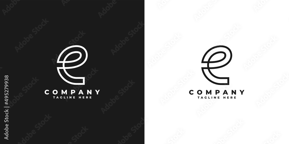 Letter e logo design template vector illustration Stock Vector | Adobe ...