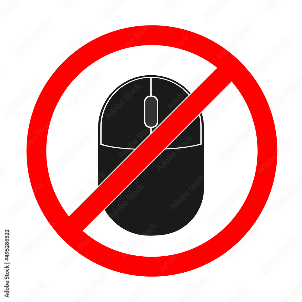 Vetor de Do not use Mouse, Camera is prohibited, Camera is restricted ...