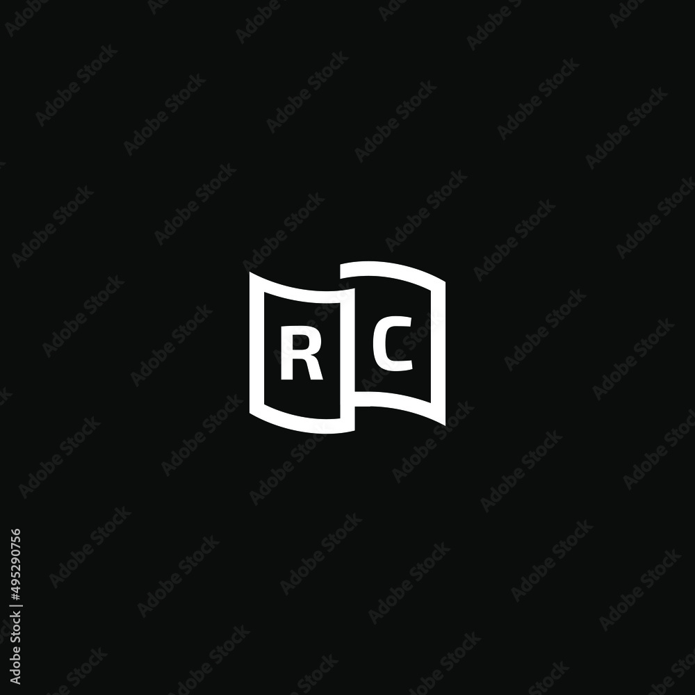 RC letter design for logo and icon.RC monogram logo.vector illustration ...