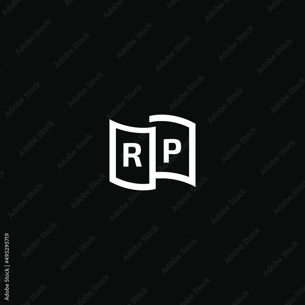 RP letter design for logo and icon.RP monogram logo.vector illustration ...