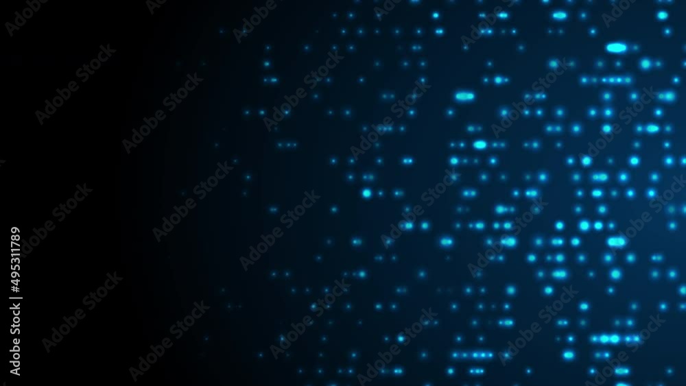 Multicolored neon glowing futuristic particles abstract hi-tech motion ...