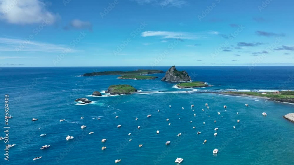 Fernando de Noronha archipelago of vulcano islands. Tropical scenery ...
