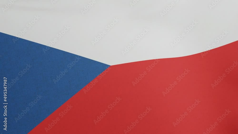 National flag of Czech Republic waving original size and colors 3D ...