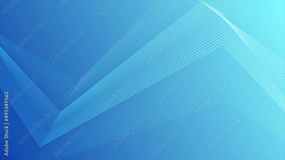 Blue cyan minimal curved lines abstract futuristic tech motion ...