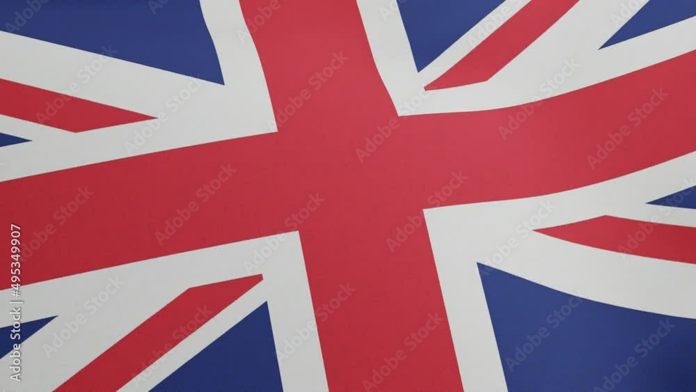 National flag of Great Britain waving original size and colors 3D ...