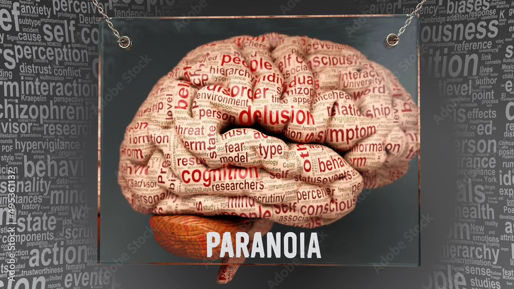 Paranoia anatomy - its causes and effects projected on a human brain ...