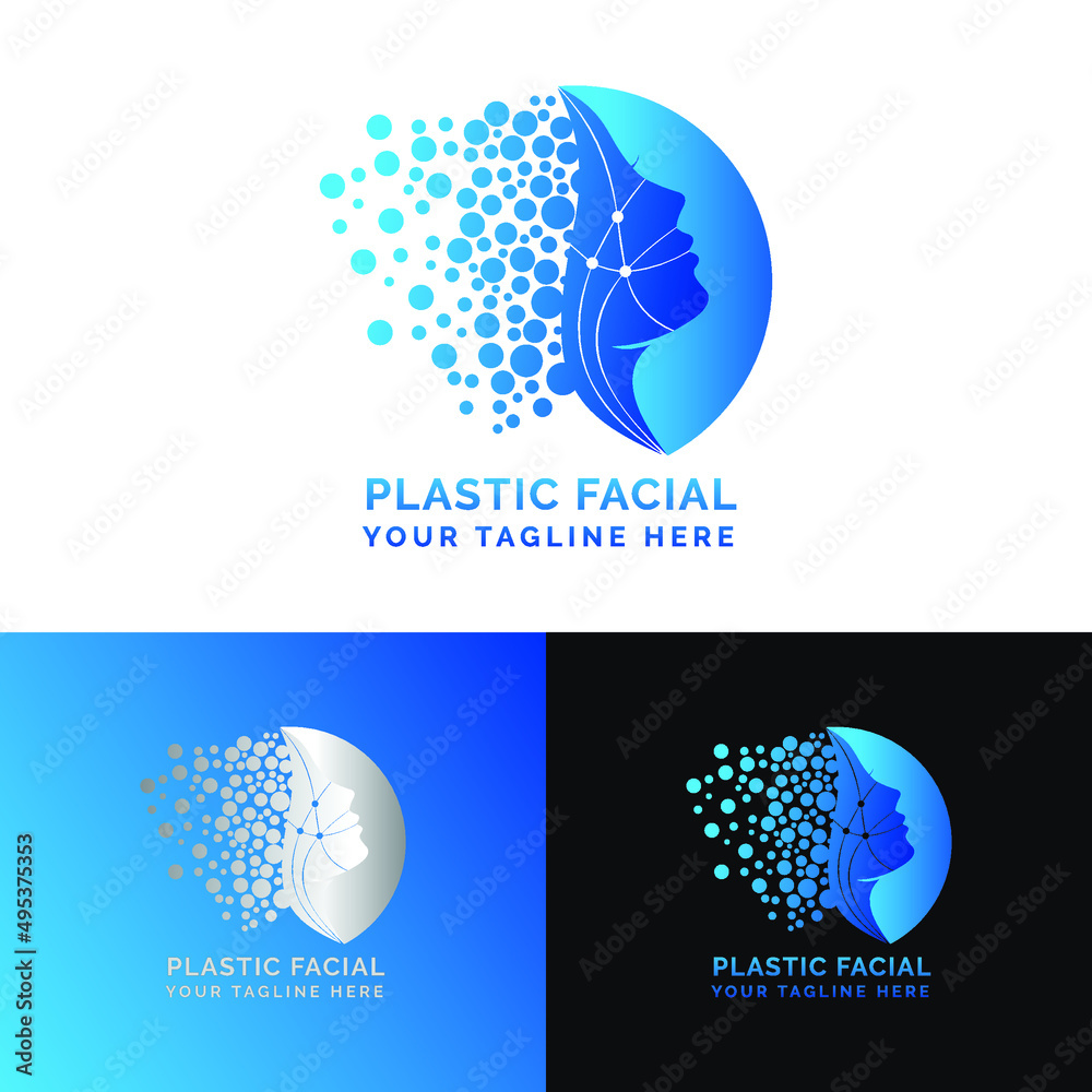 Vecteur Stock plastic Facial-Facial plastic surgery icon. Isolated ...