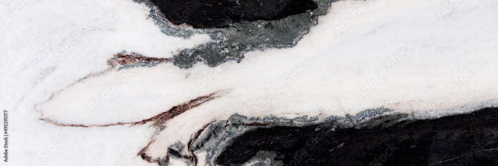 Black and white marble background with brown. Long slab pattern for ...