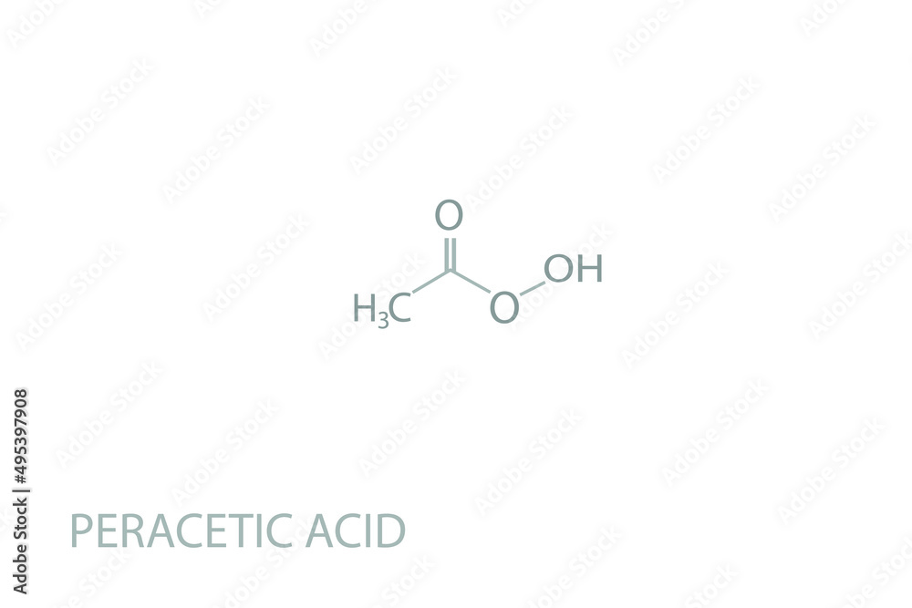 Peracetic acid molecular skeletal chemical formula. Stock Vector ...