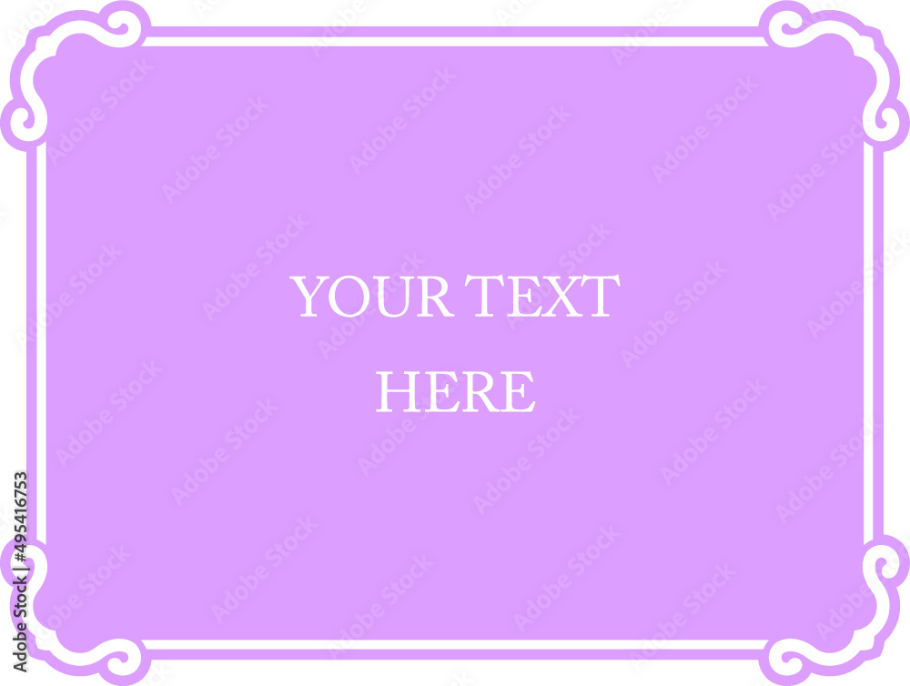 Powder pink vector horizontal background with beautiful border frame ...