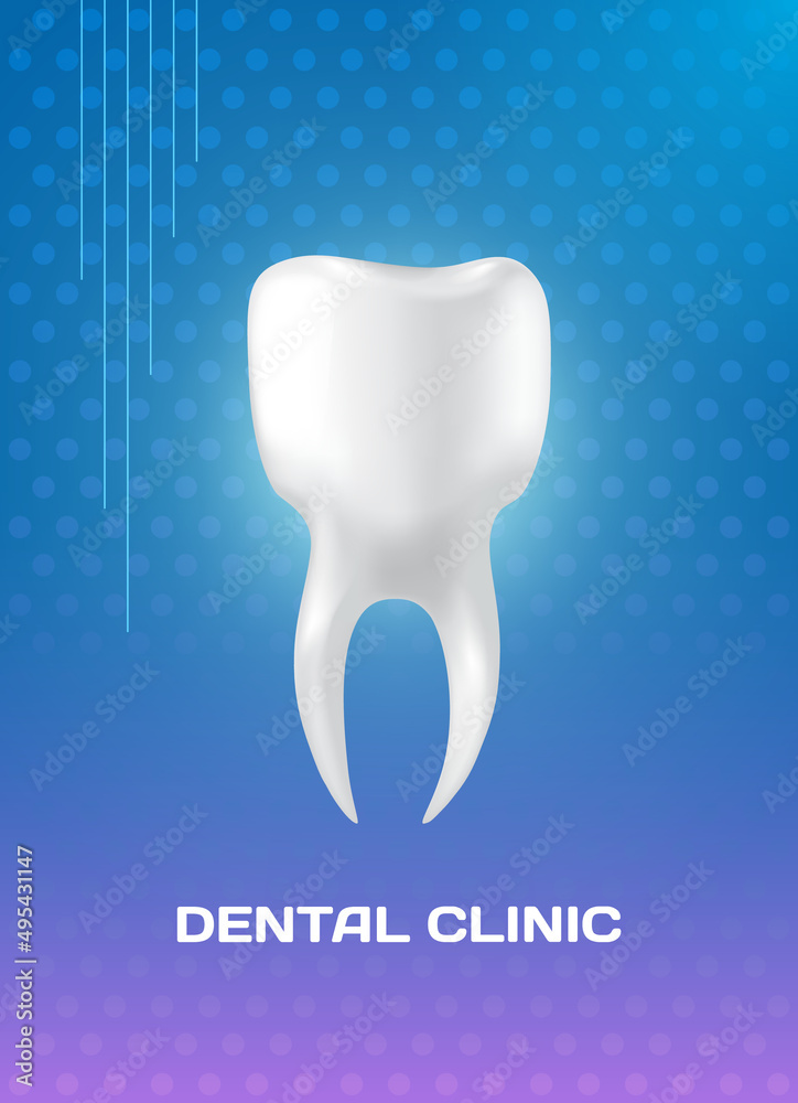 Dental clinic poster vector illustration. Advertising of hospital for ...