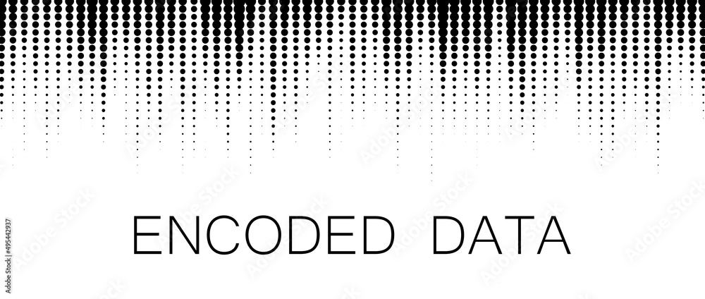 The code of the background matrix falling from the top. Vector particle ...