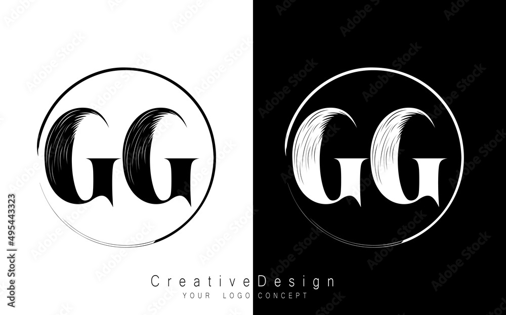 GG letter logo design template vector Stock Vector | Adobe Stock