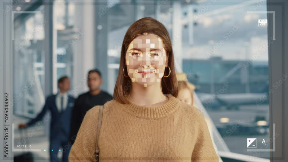 Attractive Female Proceeds Through Automated Passport Border Control ...